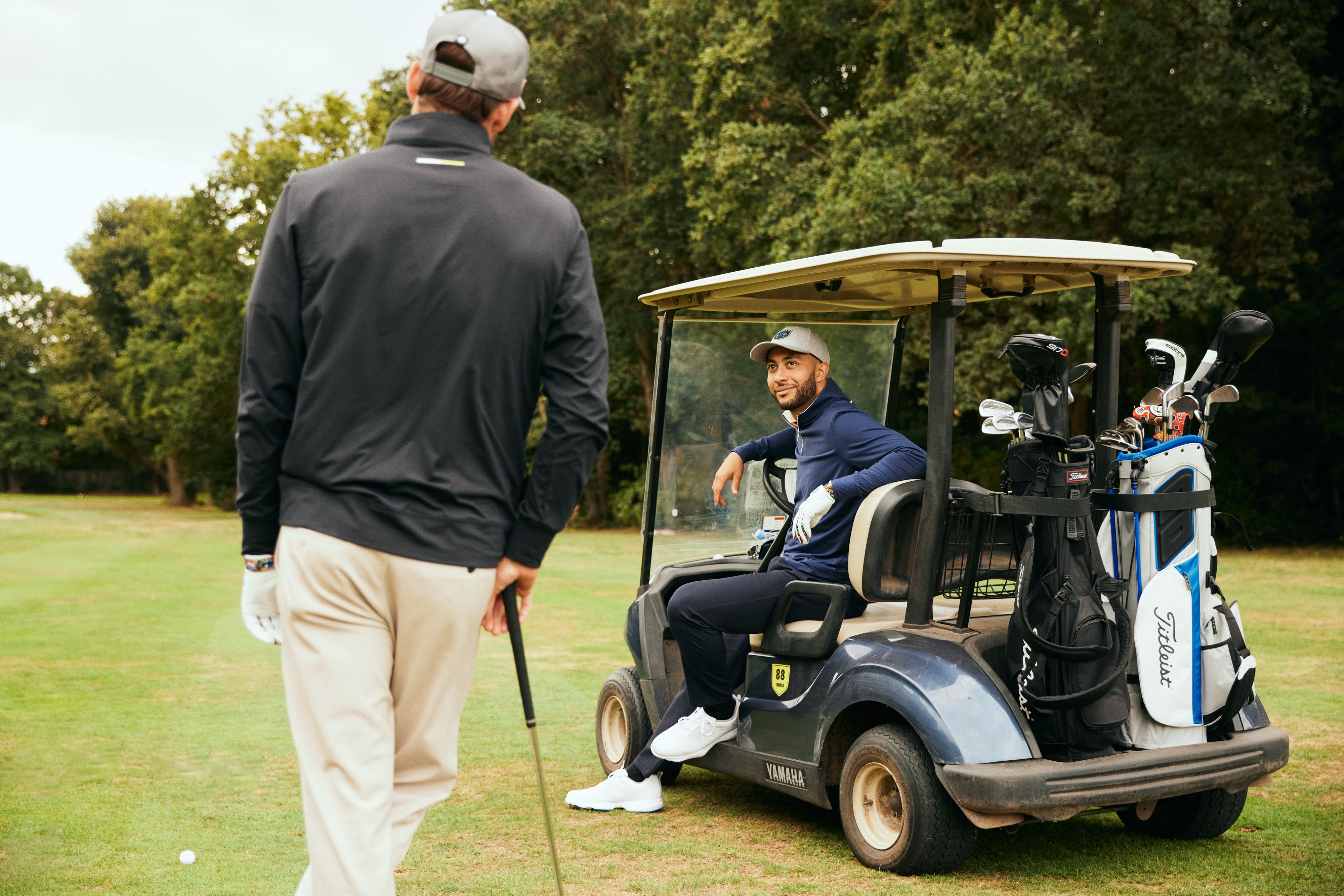 Skins Golf - High Quality Men's Quarter Zip - Sand Stone