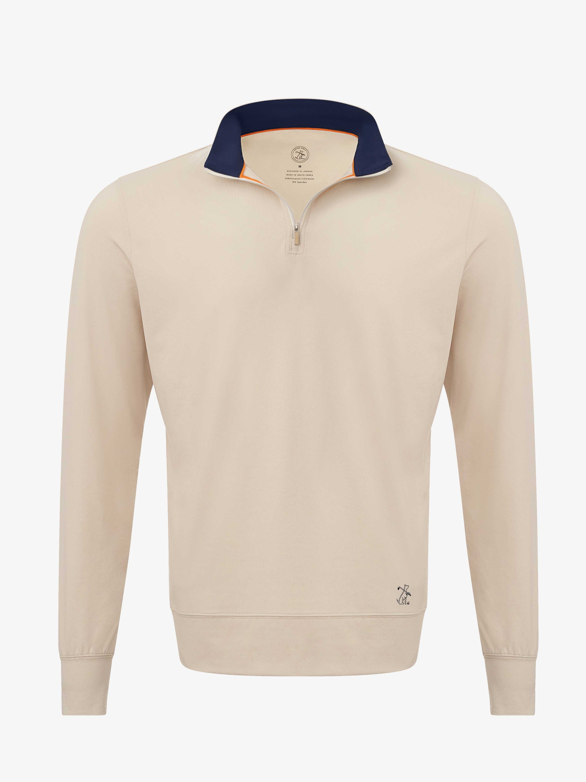 Skins Golf - High Quality Men's Quarter Zip - Sand Stone